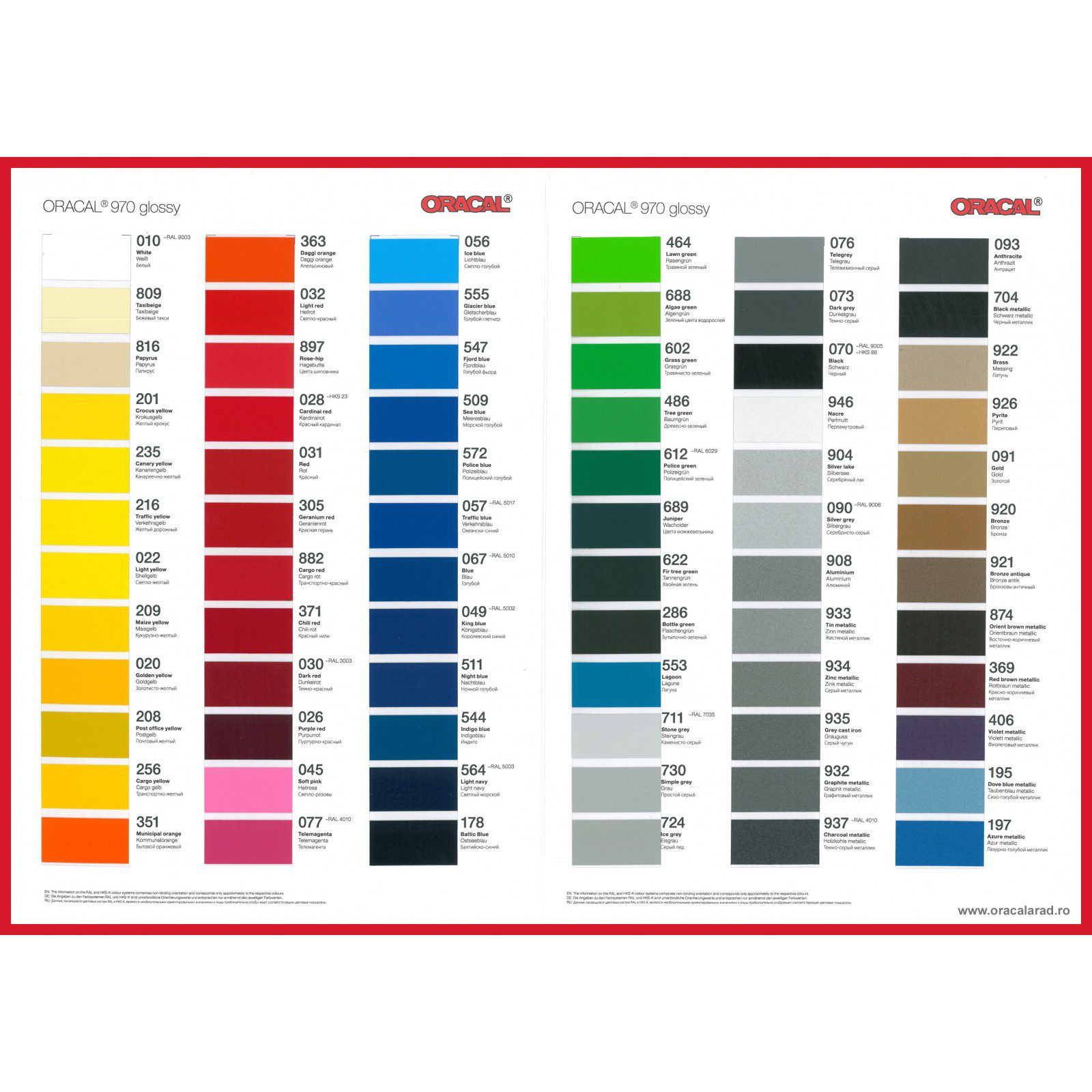 970 Lucios ORACAL Premium Wrapping Cast - folie pentru masini